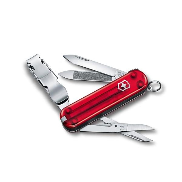 ネイルクリップ580トランスルーセントレッド/65mm/06463T・Style:ネイルクリップ580Color:トランスルーセントレッド・パッケージ個数:1・機能数8:つめ切り、ブレード、つめやすり、つめそうじ、はさみ、ピンセット、ツース...