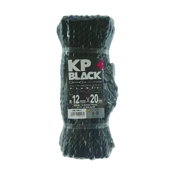トラック用・ブラック 12mm×20M TRBK-5・・Size:12mm×20MPatternName:両側サツマ・スタイリッシュなブラック、汚れが目立ちにくいトラックロープ。・軽量・強力で作業性の良い素材。・両サツマ加工。・引張強度１０...