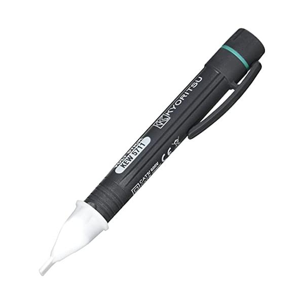 5711ブラック/-/5711・Style:5711・パッケージ個数:1・被覆の上からでも交流電圧を検知可能・音と光で、交流電圧をお知らせ・暗所での作業に便利な先端ライト付・2種類の感度(Hi&amp;Lo)をボタン一つで切り換え・検知部を...