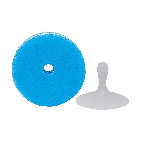 単品ブルー/約径9.1×3.5cm/K096B・Color:ブルーStyle:単品・パッケージ個数:1・【ポコっと収納】穴あきの丸いフォルムで支持されている人気のスポンジです。吸盤ホルダー付きで、ポコっとはめて収納ができます。食器や鍋、フラ...