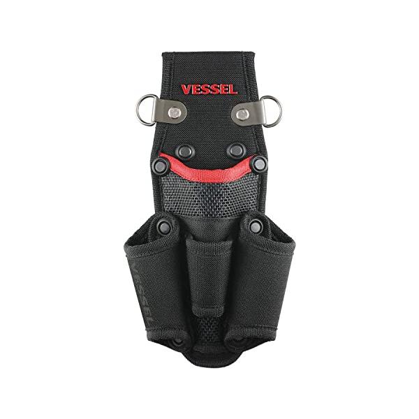 ドライバー・ペンチホルダー(4本差し)・ブラック  TPH-40・本体サイズ:250×120×50mm・重量:200g・本体:樹脂・ゴム・ベルト:ナイロン合繊・フック:マンガン鋼