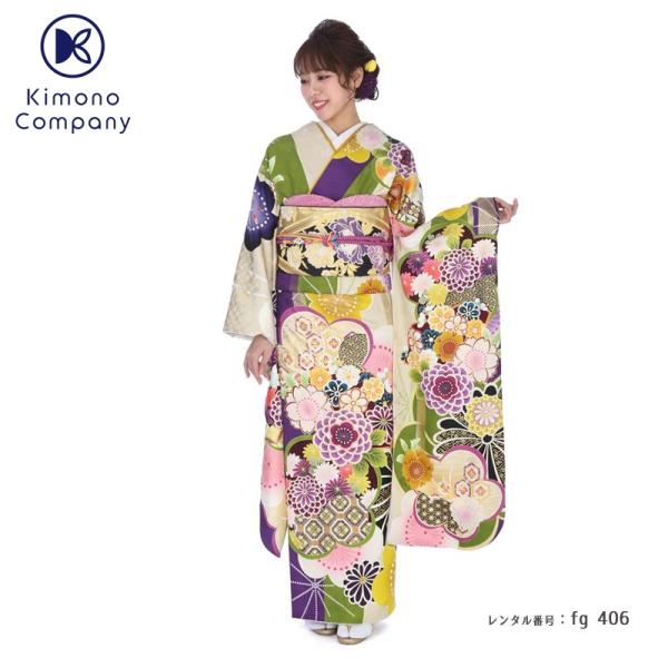 <商品名>　fg_406　:　大梅菊縞図<素材>　表地：正絹100％　裏地：比翼仕立合成繊維<サイズ>　裄68cm・着丈171cm・袖丈108cm<対応身長>　153cmから168cm位 ／ ...