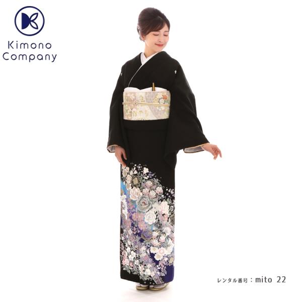 ↓【もっと見る】をクリックして予約状況カレンダーをご確認してください。<商品名>　mito_22　:　ぼかし　ブルー　バラ　桂由美<素材>　表地：正絹100％　裏地：比翼仕立合成繊維<サイズ>　裄68cm...