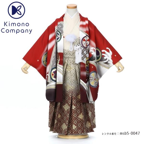 <商品名>　msb5_0047：５歳男の子用：式部浪漫（SHIKIBU ROMAN）<素材>　表地：合成繊維(高級ポリエステル)　裏地：合成繊維<サイズ>　裄49cm・ハカマ丈57cm<対応身長&g...