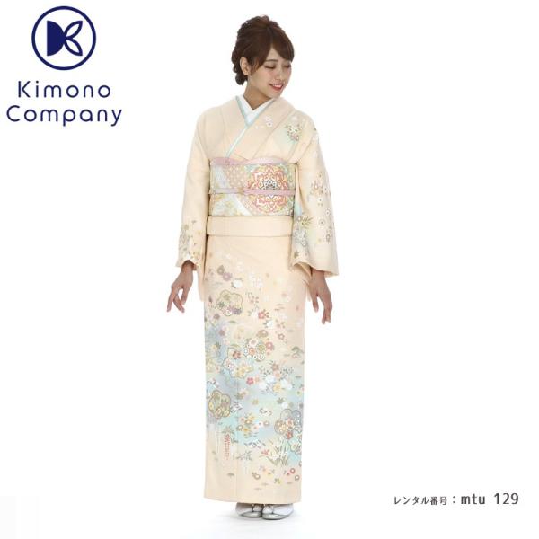 ↓【もっと見る】をクリックして予約状況カレンダーをご確認してください。<商品名>　mtu_129　:　訪問着　MR-1008　流水草花宴　クリーム　S<素材>　表地：正絹100％　裏地：合成繊維<サイズ>...