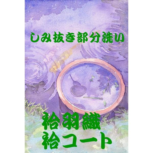 【しみぬき部分洗い】衿、袖口のきよごれや水性のシミ、油汚れなどのシミを落とします。シミの目安は小さいシミの場合で10ケ所以内、それ以上は追加の料金が発生することもあります。仕上げは 胴廻り（帯下付近）などに出来たシワを取ります（簡易プレス仕...