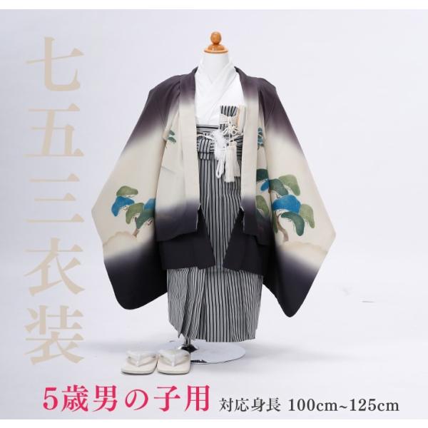 七五三レンタル12点フルセット 5歳【灰/鷹と松】男の子 羽織 袴 着物セット 足袋プレゼント 753 格安 初詣 お宮参り ママ【ご確認】※原則ご希望利用日から10日以上前の予約でご用意しております。ご利用日が直近の場合、お届けが難しい可...