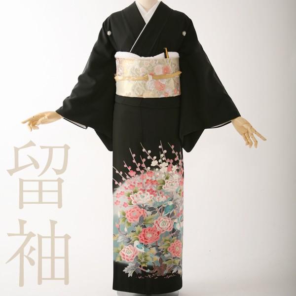 黒留袖レンタル18点フルセット 【Lサイズ/牡丹】足袋プレゼント 黒留袖 着物レンタル 格安 結婚式 留め袖 貸衣装 女性和服 留袖 大きいサイズ【ご確認】※原則ご希望利用日から10日以上前の予約でご用意しております。ご利用日が直近の場合、...