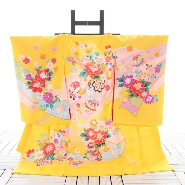女児産着レンタル【黄/花車】お宮参り 初着 祝着 フルセット 着物 赤ちゃん 女の子 ベビー 記念撮影【ご確認】※原則ご希望利用日から10日以上前の予約でご用意しております。ご利用日が直近の場合、お届けが難しい可能性がございます。※「予約状...