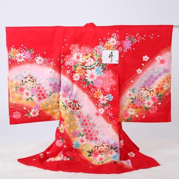 女児産着レンタル【赤/手毬】お宮参り 初着 祝着 フルセット 着物 赤ちゃん 女の子 ベビー 記念撮影【ご確認】※原則ご希望利用日から10日以上前の予約でご用意しております。ご利用日が直近の場合、お届けが難しい可能性がございます。※「予約状...