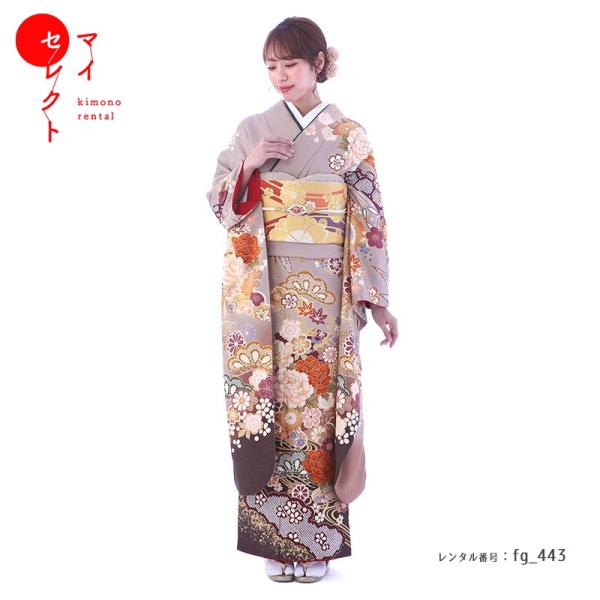 <商品名>　fg_443b　:　桂由美　振袖<素材>　表地：正絹100％　裏地：比翼仕立合成繊維<サイズ>　裄68cm・着丈169cm・袖丈108cm<対応身長>　153cmから168cm位 ...