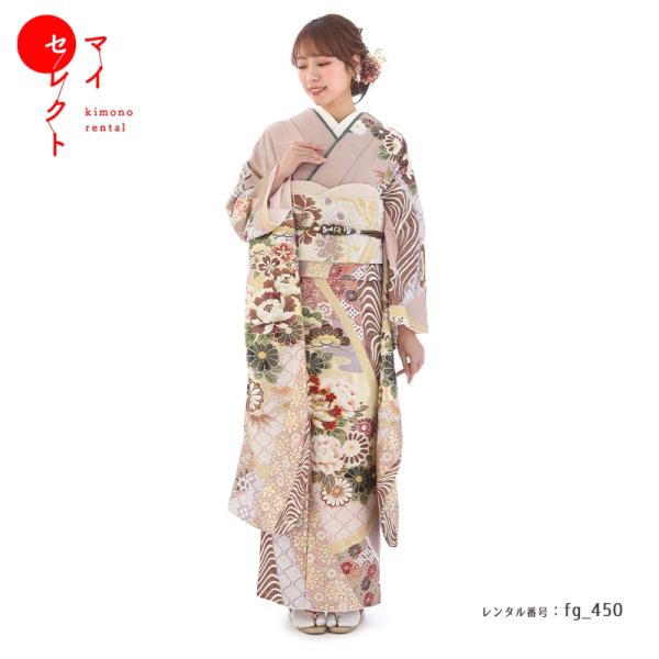 <商品名>　fg_450b　:　桂由美　振袖<素材>　表地：正絹100％　裏地：比翼仕立合成繊維<サイズ>　裄68cm・着丈169cm・袖丈108cm<対応身長>　153cmから168cm位 ...
