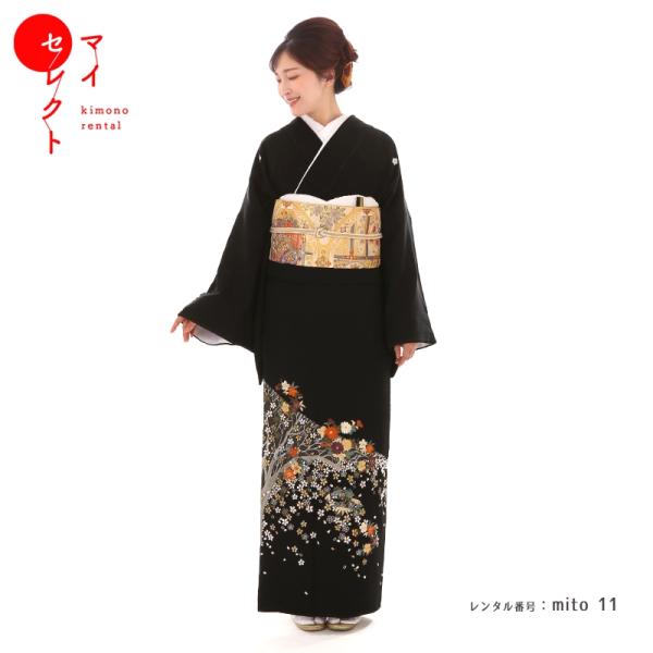 ↓【もっと見る】をクリックして予約状況カレンダーをご確認してください。<商品名>　mito_11　:　北242　ししゅう<素材>　表地：正絹100％　裏地：比翼仕立合成繊維<サイズ>　裄70cm・身丈16...