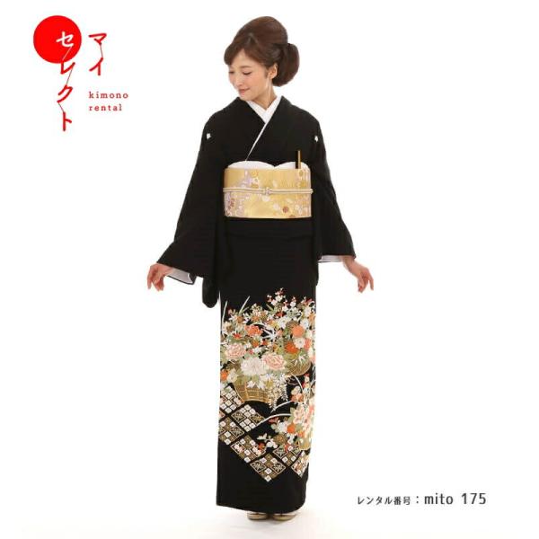 ↓【もっと見る】をクリックして予約状況カレンダーをご確認してください。<商品名>　mito_175　:　N-139　花籠　総刺繍<素材>　表地：正絹100％　裏地：比翼仕立合成繊維<サイズ>　裄68cm・...