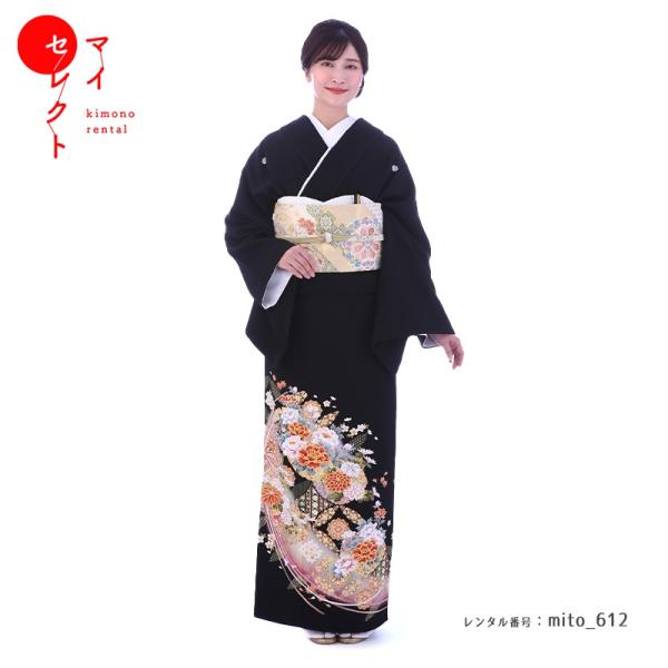 ↓【もっと見る】をクリックして予約状況カレンダーをご確認してください。<商品名>　mito_612　:　フリー<素材>　表地：正絹100％　裏地：比翼仕立合成繊維<サイズ>　裄70cm・身丈174cm・袖...