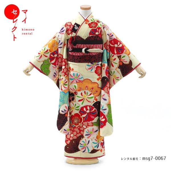 <商品名>　msg7_0067　:　7歳女の子用<素材>　表地：合成繊維(高級ポリエステル)　　裏地：合成繊維<サイズ>　裄52cm・着丈135cm・袖丈76cm<対応身長>　　110cmから...