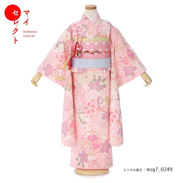 <商品名>　msg7_0249　:　7歳女の子用  KAGURA<素材>　表地：合成繊維(高級ポリエステル)　　裏地：合成繊維<サイズ>　裄52cm・身丈133cm・袖丈75cm<対応身長>　...