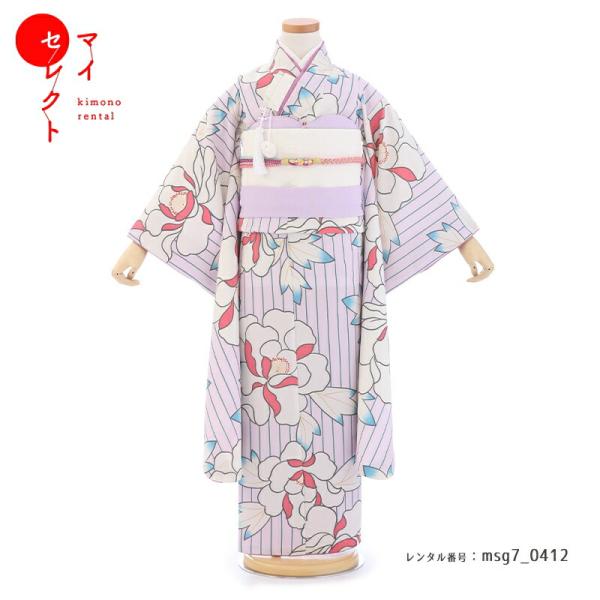 <商品名>　msg7_0412　:　7歳女の子用  Raffine<素材>　表地：合成繊維(高級ポリエステル)　裏地：合成繊維<サイズ>　裄52cm・身丈133cm・袖丈76cm<対応身長>　...