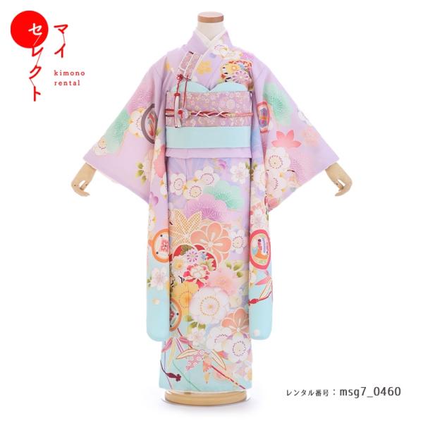 <商品名>　msg7_0460　:　7歳女の子用<素材>　表地：合成繊維(高級ポリエステル)　　裏地：合成繊維<サイズ>　裄52cm・身丈133cm・袖丈76cm<対応身長>　　110cmから...