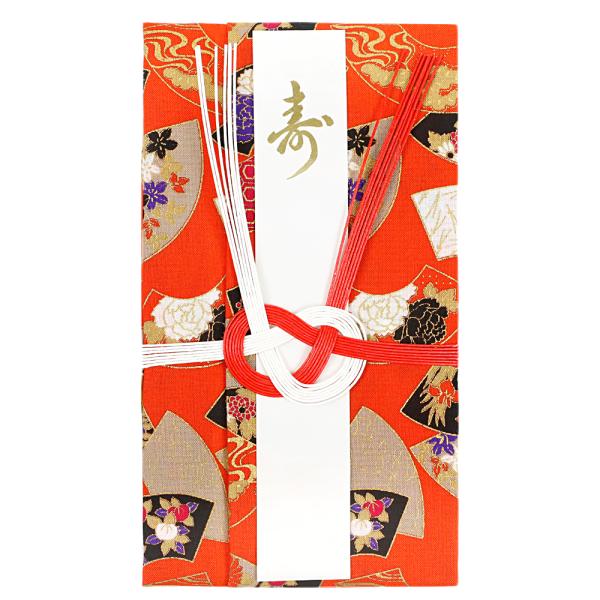 祝儀袋 京はんかち 結婚式 のし袋 ハンカチ祝儀袋 御祝儀袋 赤 オレンジ 山吹色 扇 和柄 扇面 総柄 水引 金袋 寿 結婚祝い お祝い 日本製 綿100％ 伝統文化 短冊 中袋付き あわじ結び 熨斗付き 可愛い 大人 レトロ お洒落 粋...