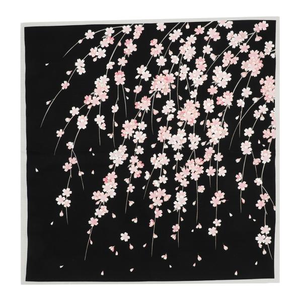 風呂敷 日本製 50cm幅 中巾 桜 さくら サクラ しだれ桜 春 花 有職 縮小風呂敷 綿100％ 粋 モダン 北欧 テーブルクロス インテリア スカーフ リメイク タペストリー ワイン包装 ペットキャリー プレゼント 贈り物 ギフト 包...