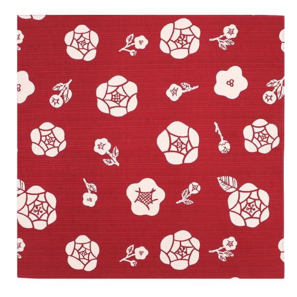 風呂敷 日本製 50cm幅 中巾 リバーシブル 薔薇 バラ ばら 花 深緋 赤 茶 和 京の両面おもてなし 綿100％ 粋 モダン 北欧 テーブルクロス インテリア スカーフ リメイク タペストリー ワイン包装 ペットキャリー プレゼント ...