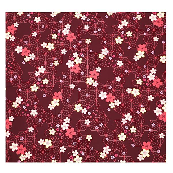 風呂敷 日本製 114cm幅 大判 赤 臙脂 桜 さくら 花 和柄 綿100％ 粋 モダン 北欧 テーブルクロス インテリア スカーフ リメイク タペストリー ワイン包装 ペットキャリー プレゼント 贈り物 ギフト 包装 包む 布 生地 カ...