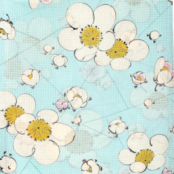 Prices down2）浴衣 レディース ブランド 単品 「芸艸堂 水色 梅に網代