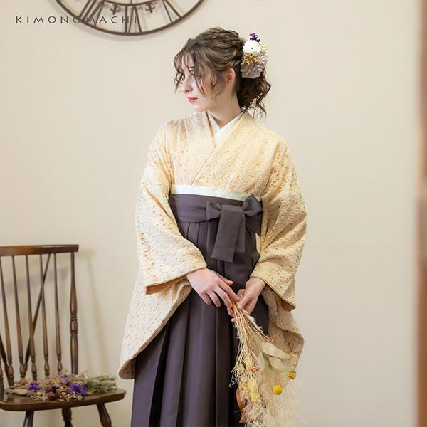 ★今だけ10％OFF！据え置き価格表記です★二尺袖 着物単品 レース二尺袖 「ブラック×ブラック・ブラック×ターコイズ・ベージュ×ミルキーホワイト・ベージュ×バニラ 全4タイプ」 お仕立て上がり KIMONOMACHI オリジナル レディース KIMONOMACHI レース 二尺袖着物 単品 「ブラック×ブラック・ブラック