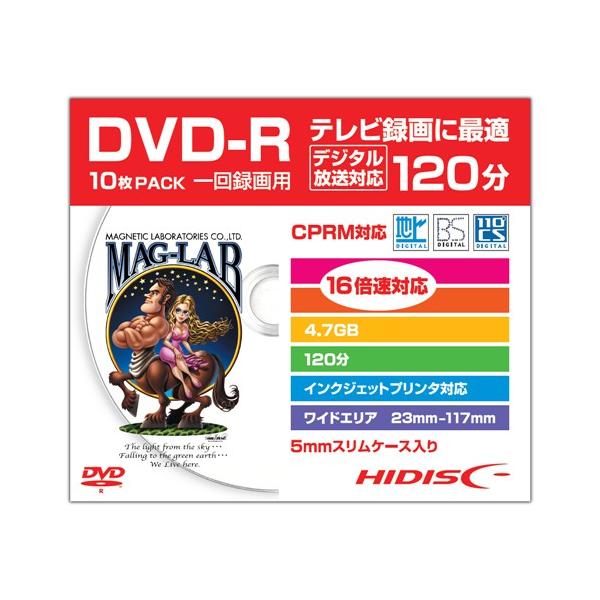 HIDISC　HDDR12JCP10SC　録画用DVD-R　スリムケース入り10枚パック 18