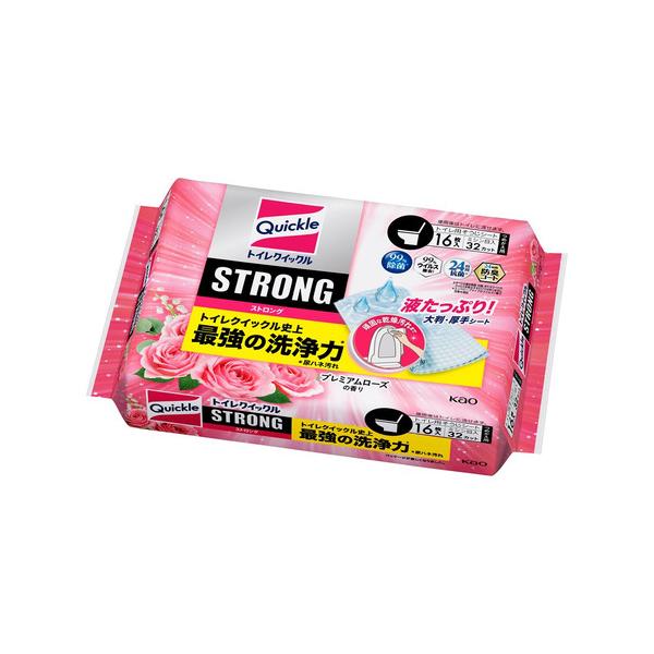 花王 トイレクイックル ストロング プレミアムローズの香り つめかえ用 １６枚 861