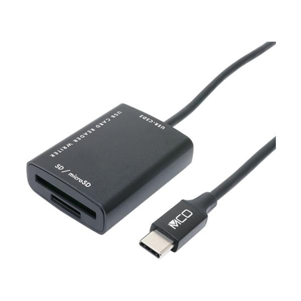 ミヨシ　USR-CSD2／BK　SDカードリーダ・ライタ　USB3.2Gen1対応　USB　Type-C　70cmロングケーブル搭載　ブラック　USRCSD2／BK 135