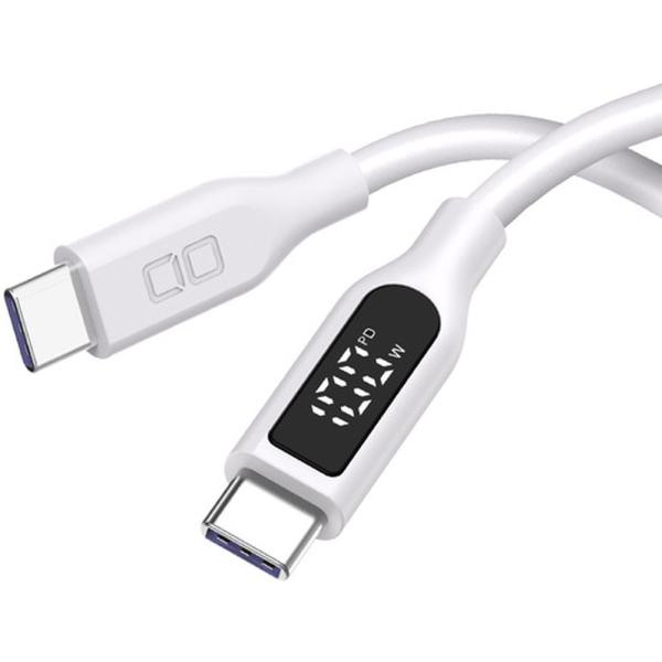 ＣＩＯ　ディスプレイ表示付き　シリコンケーブル　CtoC　100W　1m　CIO-SL-SC-CC1-WH 500