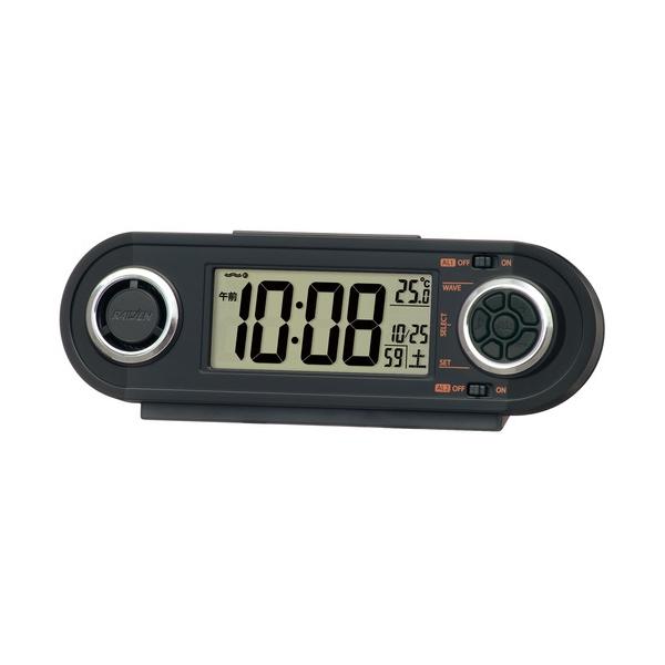 セイコークロック　NR537K　電波目覚まし時計　ライデン　黒 820