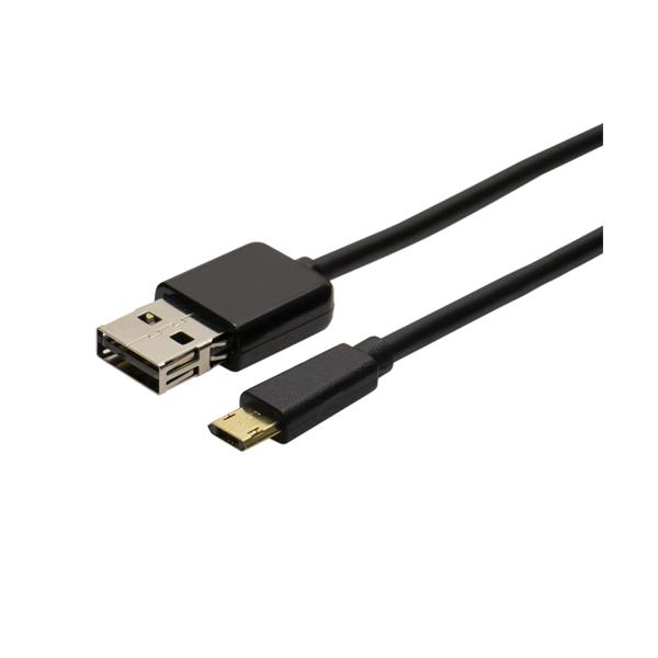 ミヨシ　USB-RR201／BK　リバーシブルコネクタ搭載microUSBケーブル　0.15ｍ 131