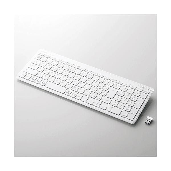 キーボード　エレコム　無線　ワイヤレス　TK-FDP099TWH　無線薄型コンパクトキーボード 131
