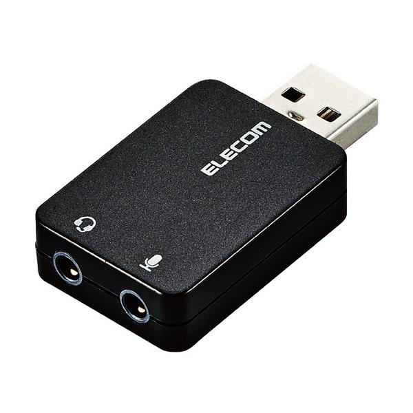 エレコム　USB-AADC01BK　USBオーディオ変換アダプタ　ブラック 131