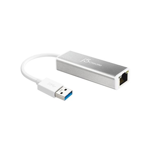 j5create JUE130 USB 3.0 Gigabit Ethernet Adapter シルバー  126
