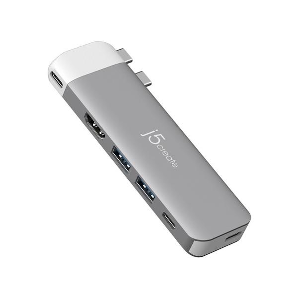 j5create JCD394V2 MacBook Pro/Air専用 6in1 マルチアダプター  スペースグレー 126