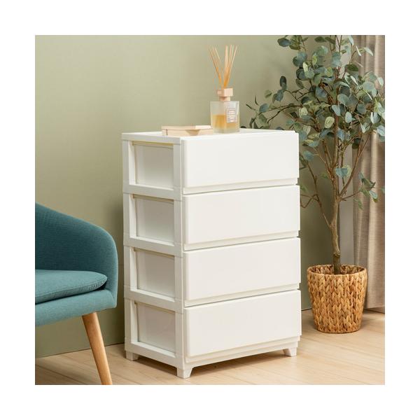 収納用品　デコニーシーヴォワイド　４段　ホワイト　1個 446