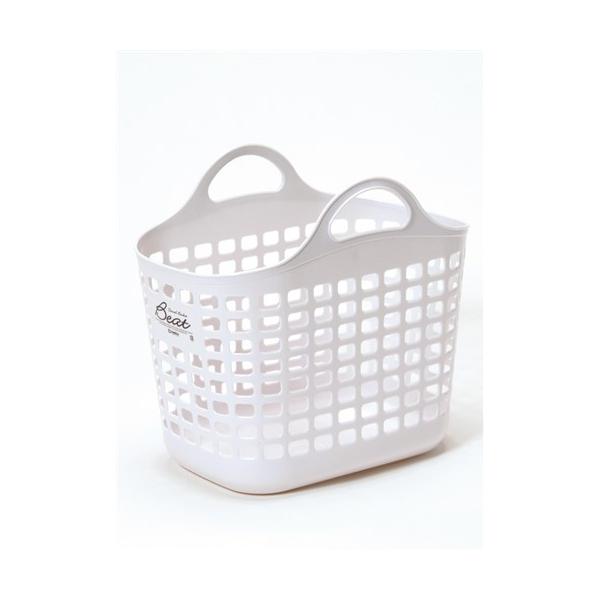 [幅33×長さ43×高さ41cm]　ソフトバスケット　ホワイト　片手でも持ちやすい 446
