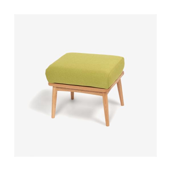 大塚家具　オットマン「シネマ」専用カバー　レッドオーク材・ウォールナット材共通　布　ライトグリーン 448