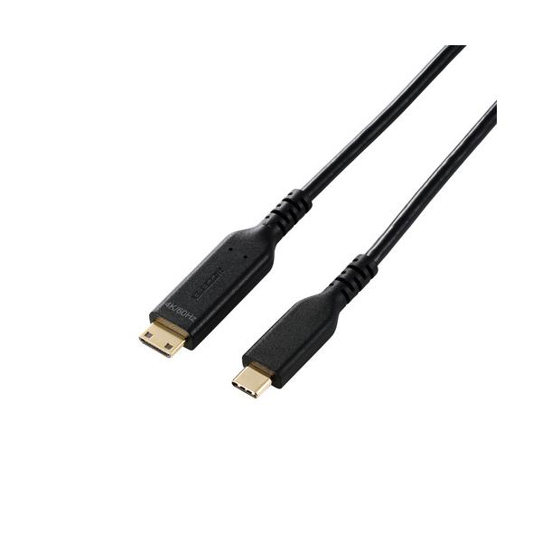エレコム CAC-CMHDMI10BK USB Type-C Mini HDMI 変換ケーブル 1m 4K 60Hz 単方向 複製／拡張 ブラック   131