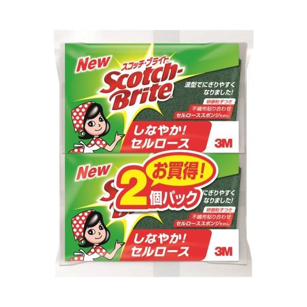 スリーエム ジャパン株式会社 C-31S 2PM スコッチ・ブライト(TM) セルローススポンジたわし(2個入り)  858