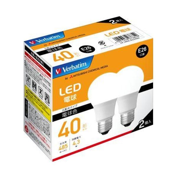 バーベイタム(Verbatim)　LDA4L-G／LCV2X2　LED電球　40W相当　電球色 71