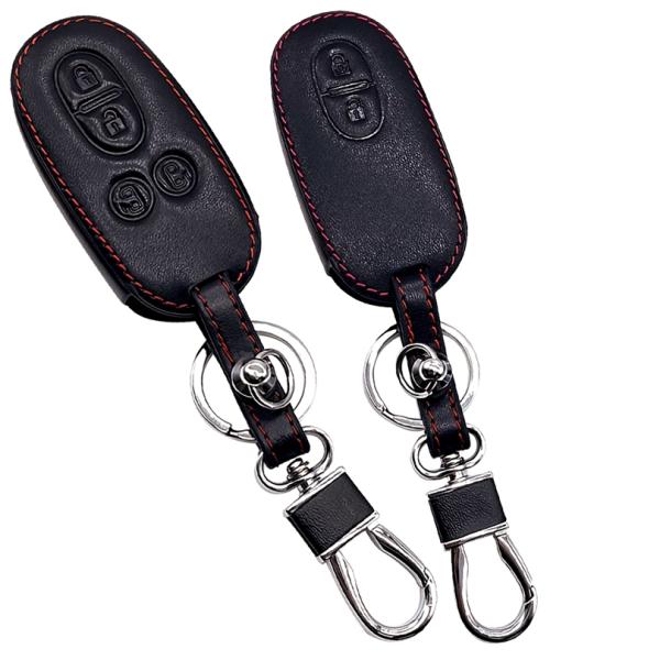 ご覧いただきありがとうございます。【ご確認】２枚目の適合キー画像と、実物キーをご確認下さい。車種名が同じでも、年式等で形状が異なる場合が御座います。【内容/材質】キーケース：本革（黒革+赤ステッチ）キーホルダー：亜鉛合金+本革ベルト赤いステ...