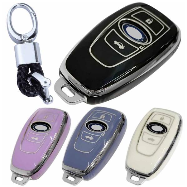 【ご確認】２枚目の適合キー画像と、実物キーをご確認下さい。車種名が同じでも、年式等で形状が異なる場合が御座います。【内容/材質】キーケース：ＴＰＵカラビナキーホルダー：亜鉛合金+編み込みレザードライバー・メタリックカラーが美しい、おしゃれな...