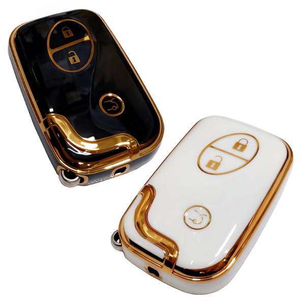 【ご確認】２枚目の適合キー画像と実物キーをご確認下さい。車種名が同じでも、年式等で形状が異なる場合が御座います。【内容/材質】キーケース：TPU・軽量、耐衝撃性、傷防止に役立つキーケースです。・ゴールドメッキカラーと合わせた高級感のあるデザ...