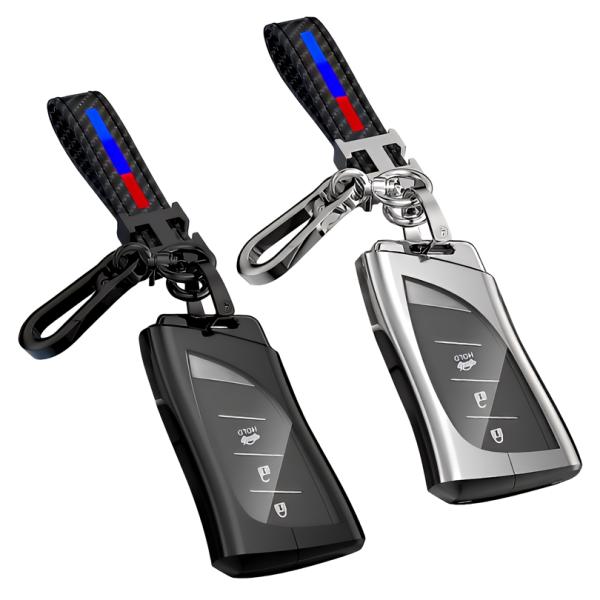 【ご確認】２枚目の適合キー画像と実物キーをご確認下さい。車種名が同じでも、年式等で形状が異なる場合が御座います。【内容/材質】キーケース：亜鉛合金キーケース(ボタン部分)：TPUキーホルダー：亜鉛合金ストラップ：PUレザードライバー・高級感...