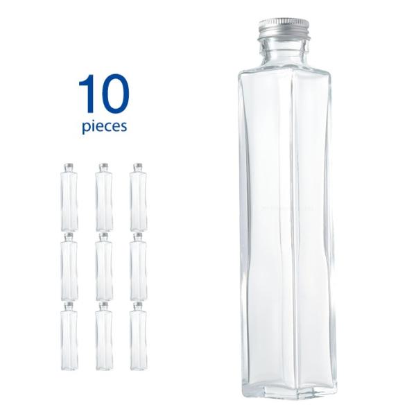 ハーバリウム用にお使いいただくのにぴったりな瓶です。入れても締め易いスクリューキャップでしっかりと密封します。■サイズ　高さ約21.3cm x 幅約4cm　口径約2cm■容　量　214ml(±4.5ml)